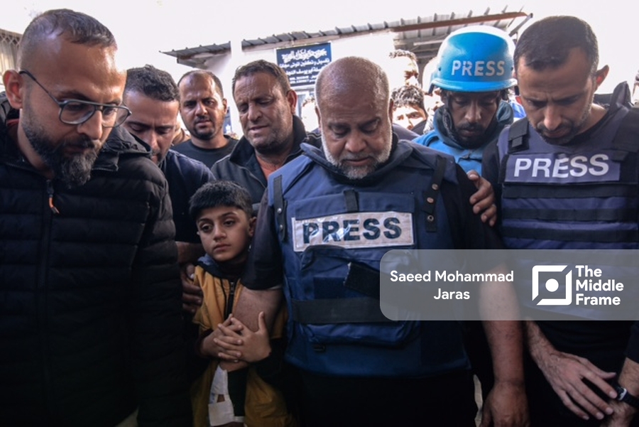 Journalist Wael Al-Dahdouh bids farewell to his son, journalist Hamza ...