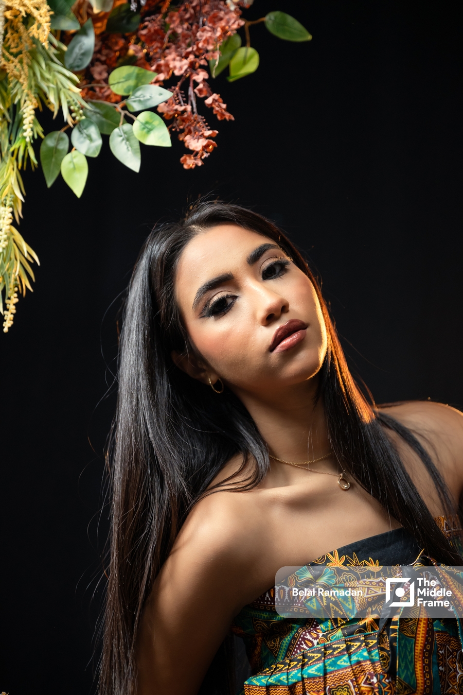 Egyptian model in an artistic portrait and fashion photoshoot. • The ...