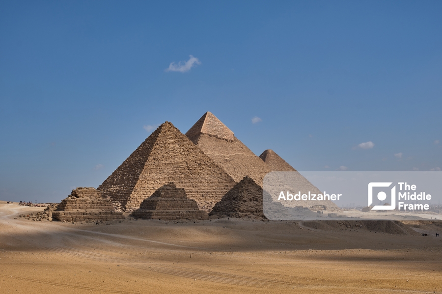 Giza Pyramids • The Middle Frame • Arab Stock Photos and Images