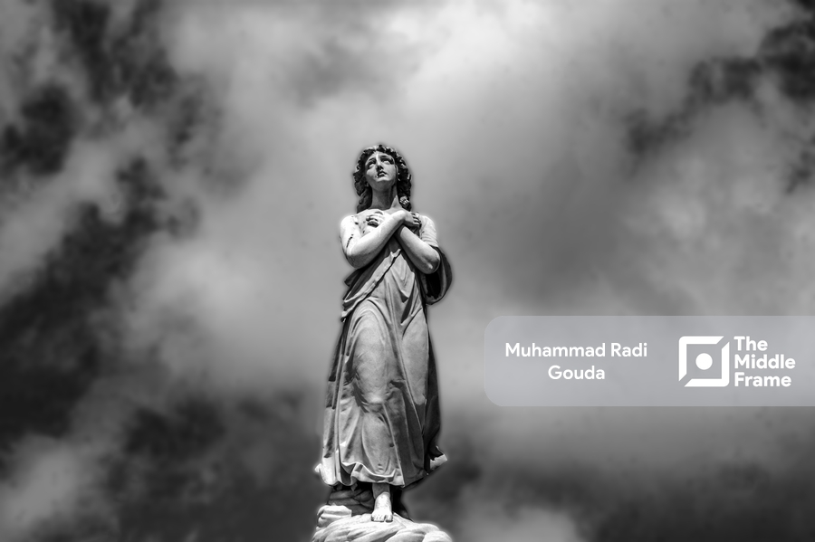 Statue of Virgin Mary in the Latin Cemeteries Alexandria Egypt. • The ...