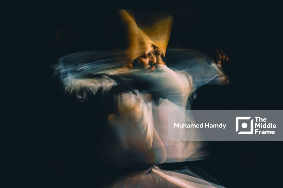 Motion shot of the dervish Hussein Suleiman • The Middle Frame • Arab ...