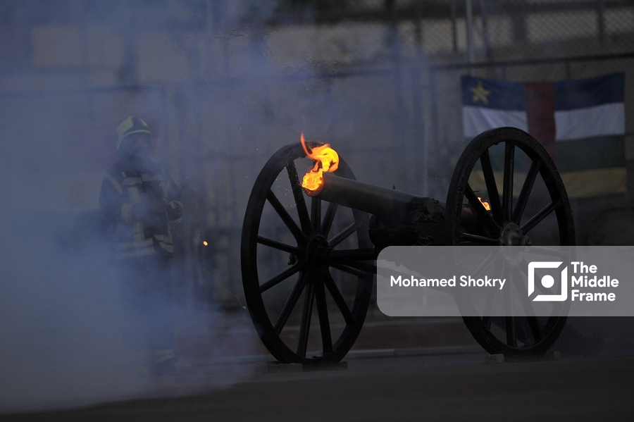 Ramadan Iftar Cannon • The Middle Frame • Arab Stock Photos and Images