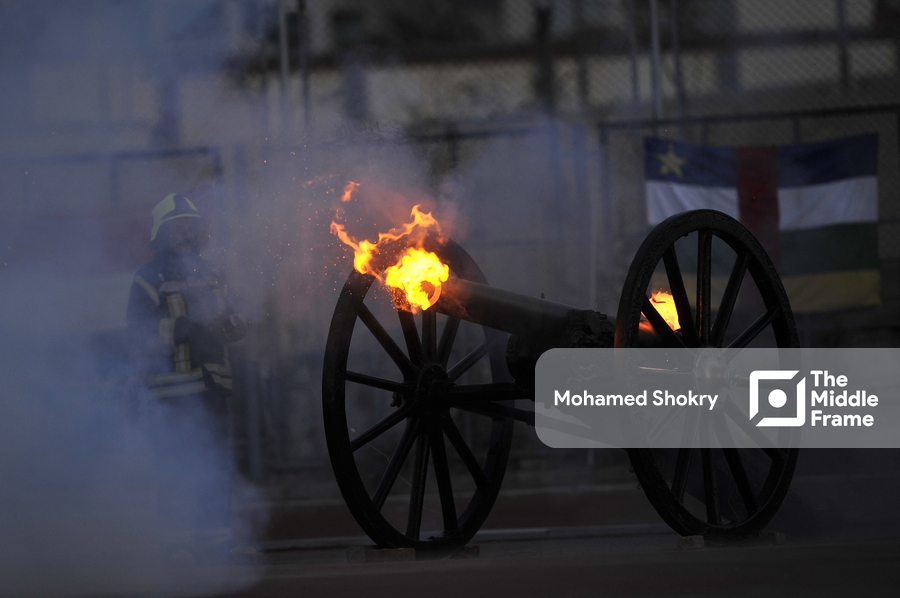 Ramadan Iftar Cannon • The Middle Frame • Arab Stock Photos and Images